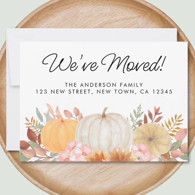 We've Moved Fall Moving Announcement | Zazzle