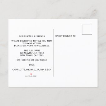We've Moved Floral Moving Announcement Postcard | Zazzle