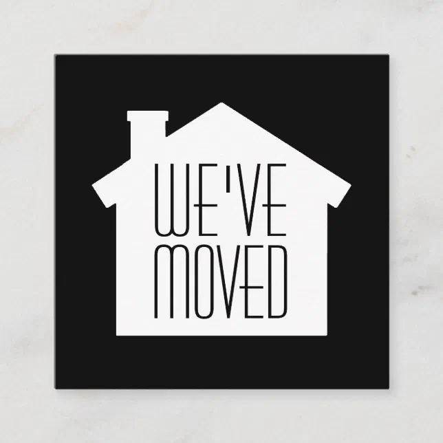 We've Moved Insert Simple Modern Home New Address | Zazzle