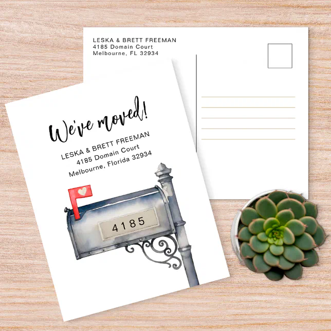We've Moved Mailbox Moving Announcement Postcard | Zazzle