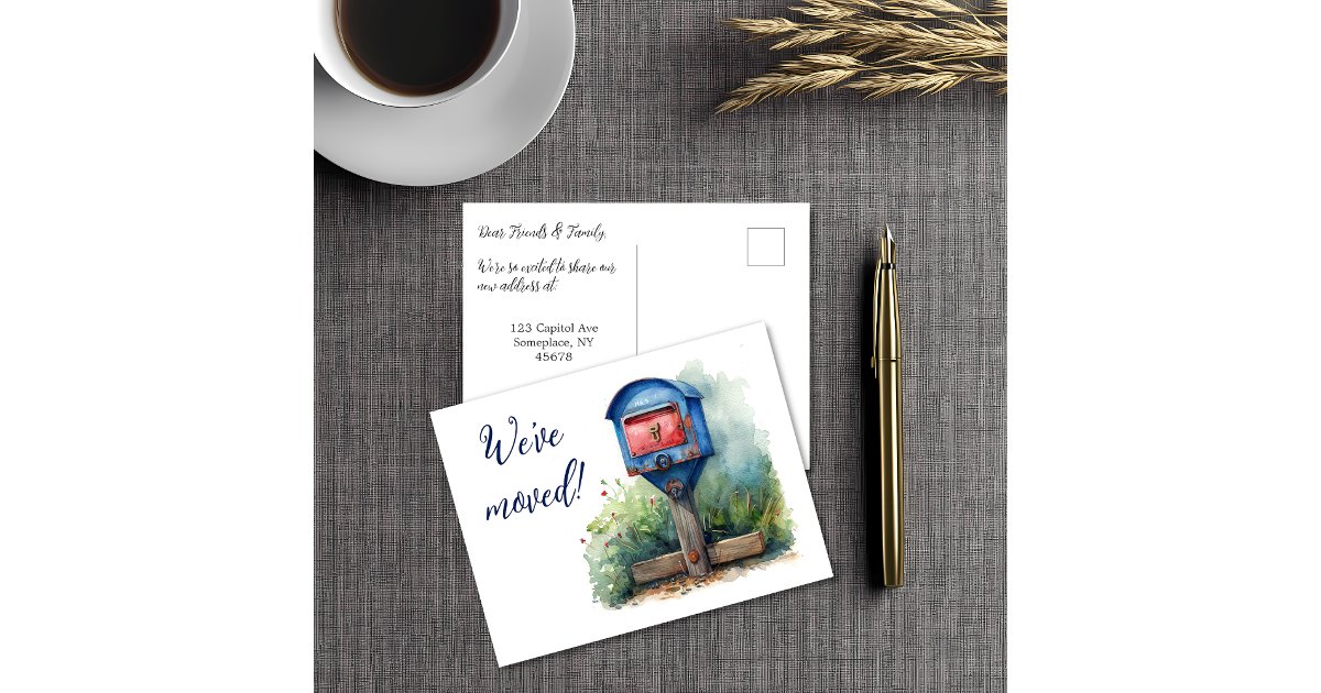 We've Moved Mailbox Postcard | Zazzle