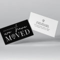 We've Moved Minimal Business Office Address Change Note Card | Zazzle