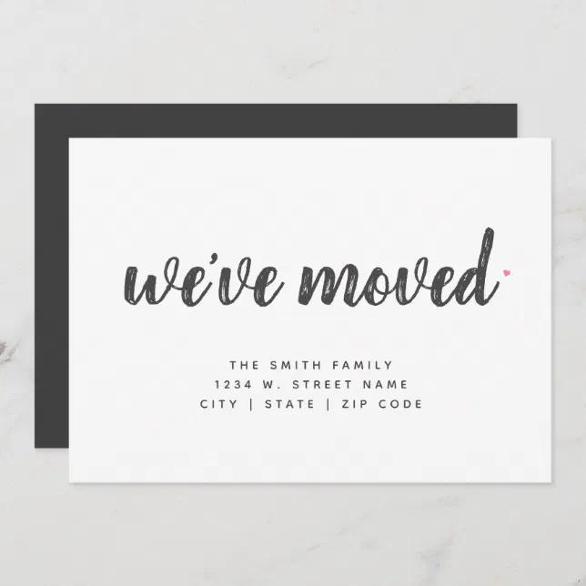 We've Moved Modern Minimalist Change of Address Announcement | Zazzle