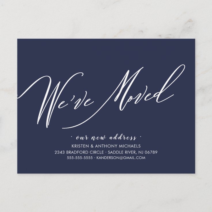 We've Moved Modern Script Moving Announcement | Zazzle