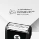We've moved modern script return address self-inking stamp | Zazzle