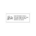 We've moved modern script return address self-inking stamp | Zazzle