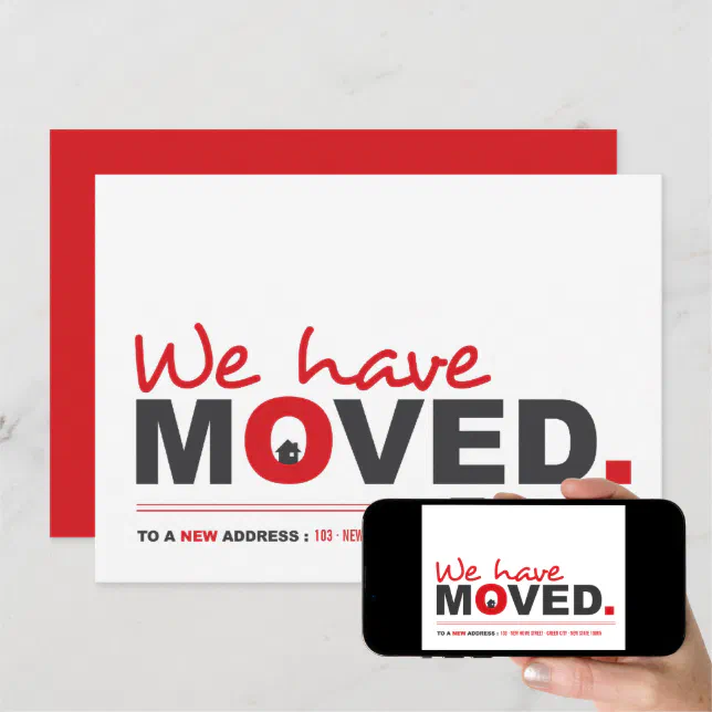 We've Moved Moving Announcement Housewarming Party | Zazzle