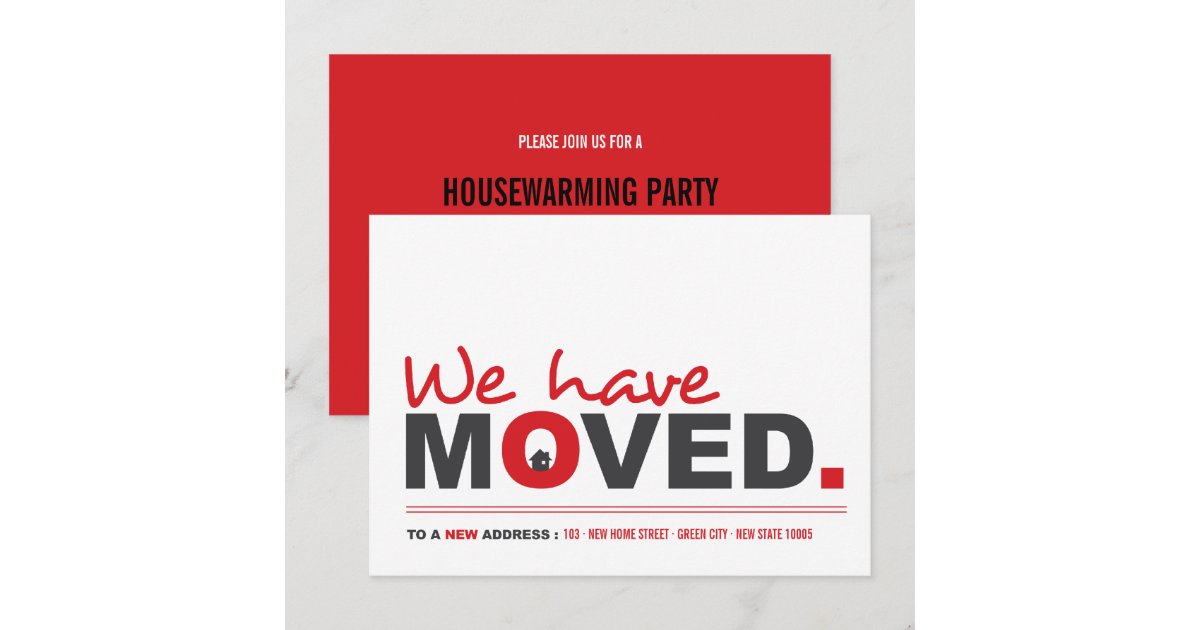 We've Moved Moving Announcement Housewarming Party | Zazzle