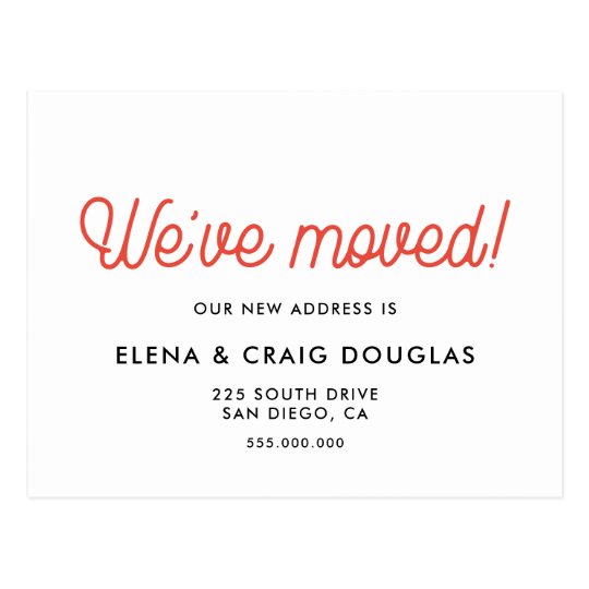 We've moved - Moving announcement Postcard | Zazzle.com