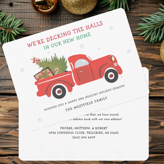 We've Moved New Address Christmas Moving Holiday Card | Zazzle