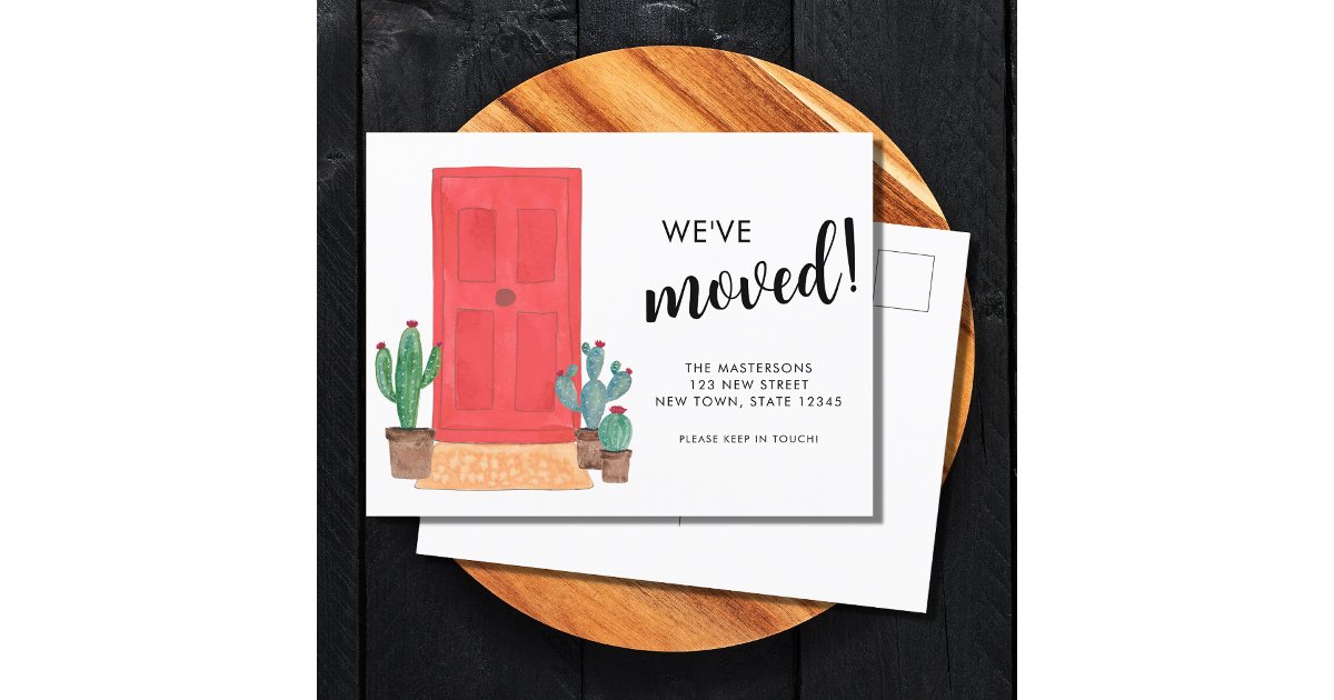 We've Moved New Address Door Moving Announcement Postcard | Zazzle