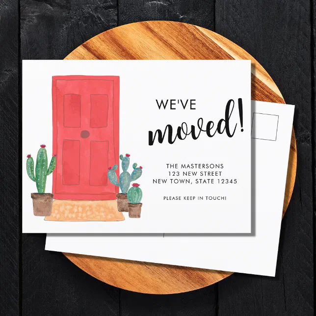 We've Moved New Address Door Moving Announcement Postcard | Zazzle