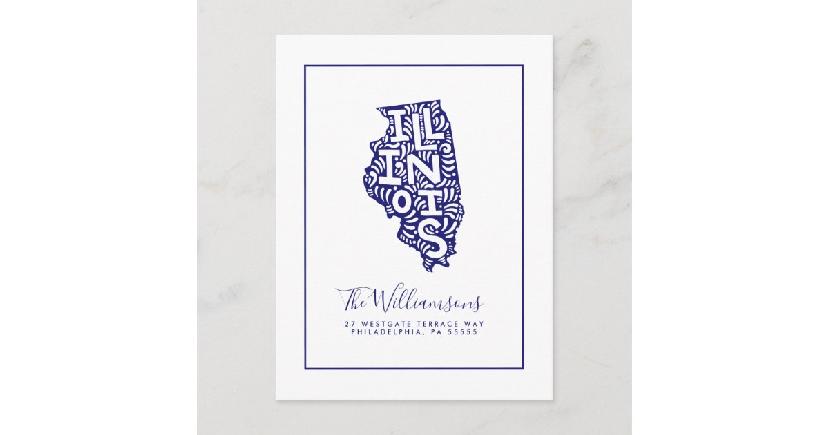 We've Moved | New Address | Illinois Postcard | Zazzle