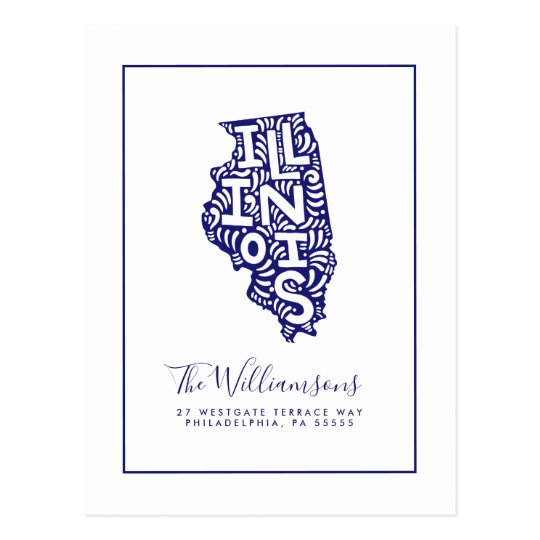 We've Moved | New Address | Illinois Postcard | Zazzle.com