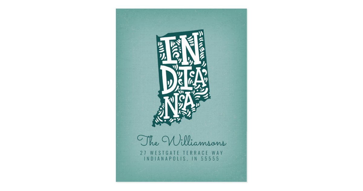 We've Moved | New Address | Indiana Postcard | Zazzle.com
