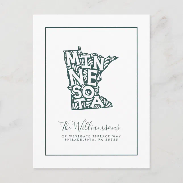 We've Moved | New Address | Minnesota Postcard | Zazzle