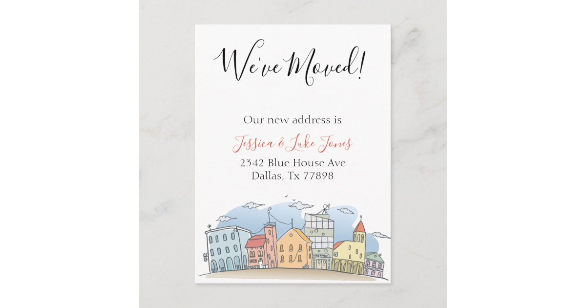 We've Moved New Address Notice Moving Announcement Postcard | Zazzle