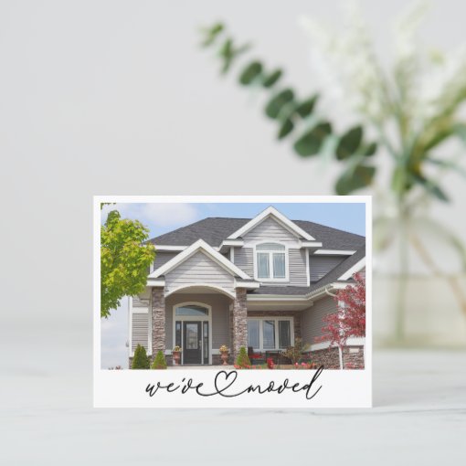 We've Moved New Address Photo Moving Announcement Postcard | Zazzle