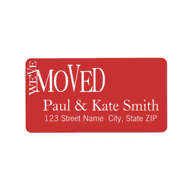 We've Moved! New Home Announcement Address Labels | Zazzle