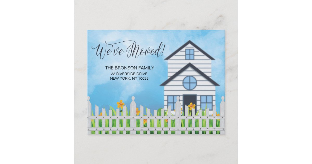 We've Moved! New Home Announcement Postcard | Zazzle