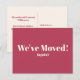 We've Moved New Home Magenta Moving Announcement Postcard | Zazzle