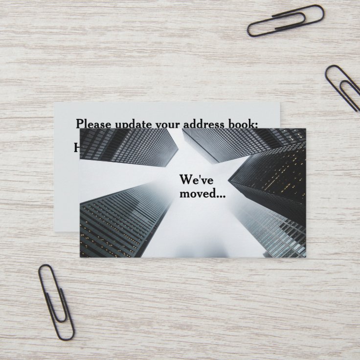 We've Moved New Office Custom Company Business Card | Zazzle