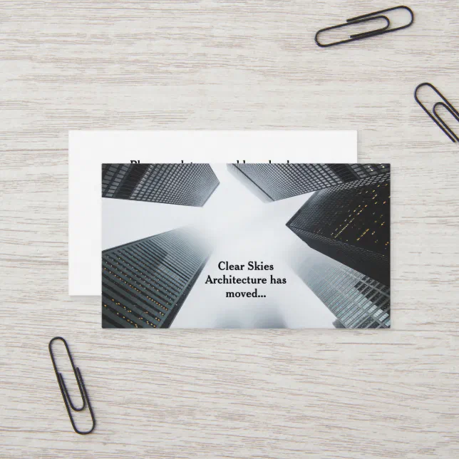 We've Moved New Office Custom Company Business Card | Zazzle