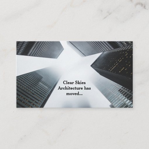 We've Moved New Office Custom Company Business Card | Zazzle