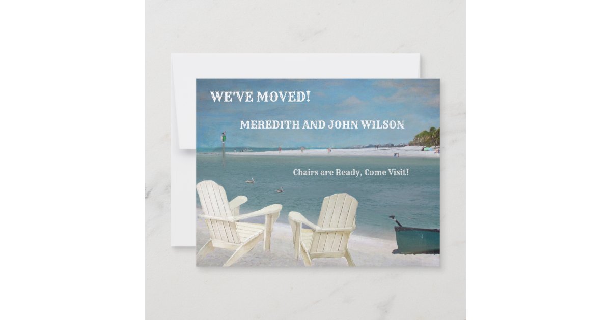 We've Moved Ocean Beach Move Announcement Card | Zazzle