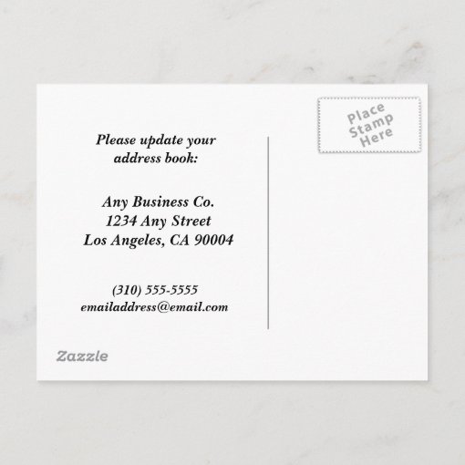 We've Moved Office Business Black White Moving Announcement Postcard ...