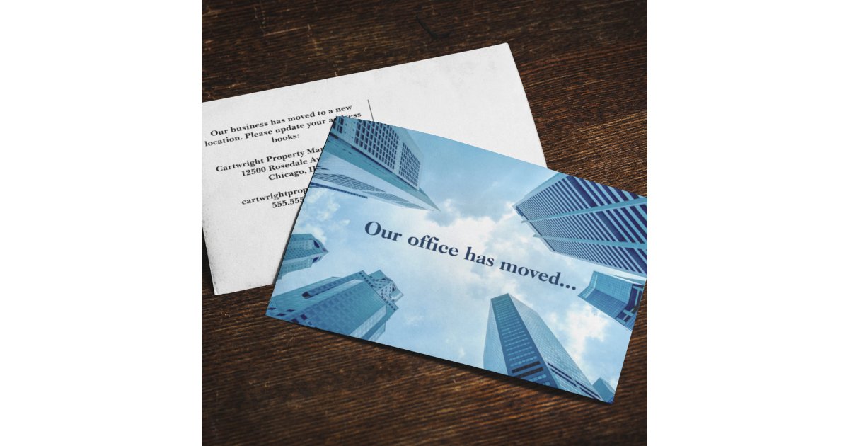 We've Moved Office Professional Change of Address Announcement Postcard ...