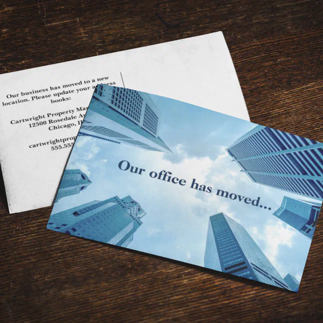 We've Moved Office Professional Change of Address Announcement Postcard ...