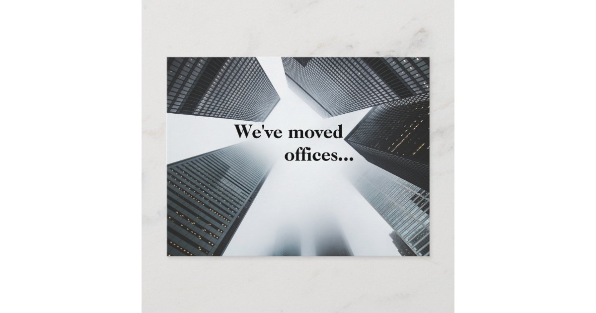 We've Moved Offices Custom Business Address Change Announcement ...
