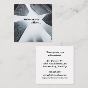 We've Moved Offices Custom Business Address Change Note Card | Zazzle