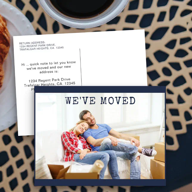 We've Moved Personalized Photo Moving Announcement Postcard | Zazzle