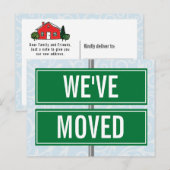 We've Moved Street Sign Modern New Address Moving Announcement Postcard ...