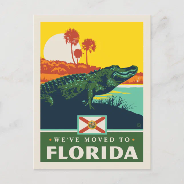 We've Moved To Florida Invitation Postcard | Zazzle