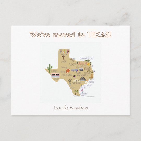 We've Moved to Texas Postcard | Zazzle.com