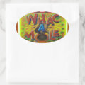Whack a Mole Carnival Game Oval Sticker | Zazzle