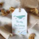 Whale Birthday Thank You Gift Tags | Zazzle