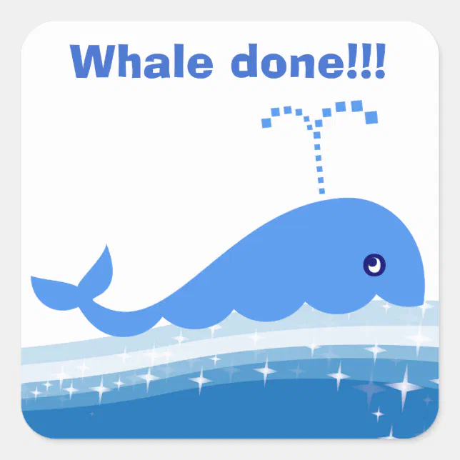 "Whale done!" Incentive Stickers for Students | Zazzle