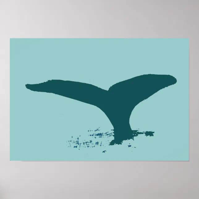 Whale for walls poster | Zazzle