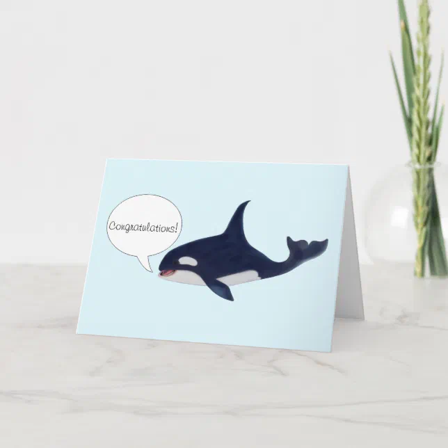 Whale Marine Biologist Graduation Congratulations Card | Zazzle