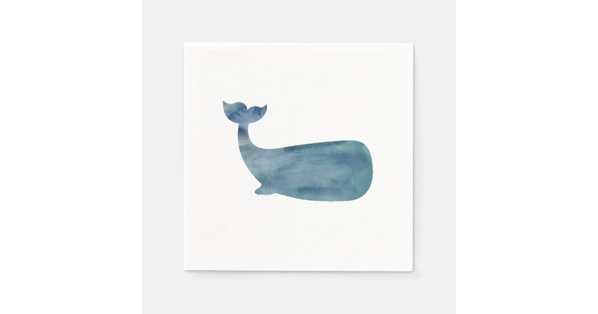 Whale Ocean Paper Napkin | Zazzle