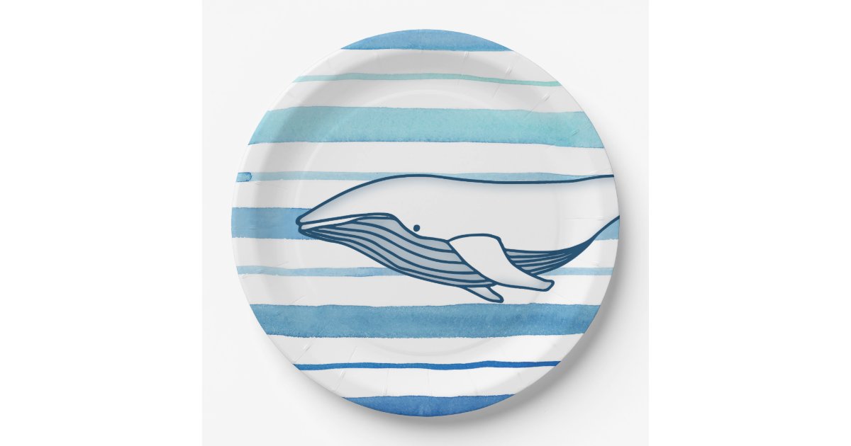 Whale Paper Plates | Zazzle
