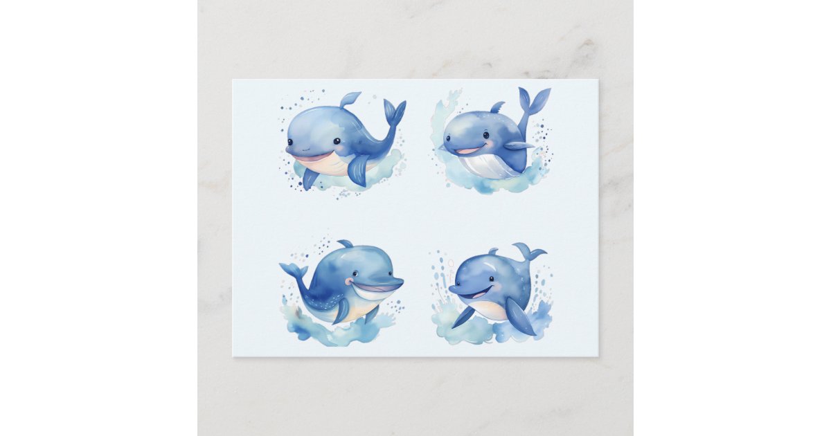Whale postcard | Zazzle