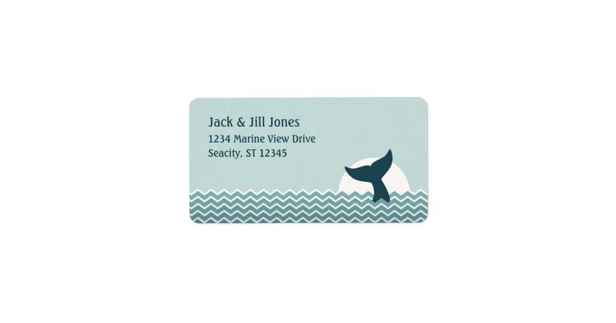 Whale Tail Address Label | Zazzle