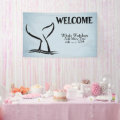 Whale Tail Blue Banner | Zazzle
