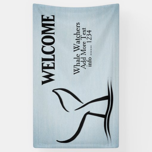 Whale Tail Blue Banner | Zazzle