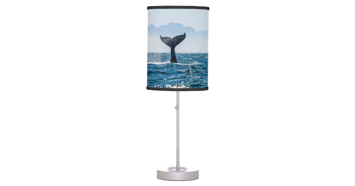 Whale Tail Seascape: Dramatic Water. Table Lamp | Zazzle